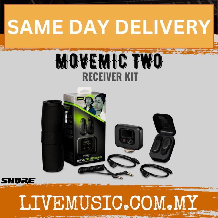 Shure MOVEMIC TWO RECEIVER KIT Two-Channel Wireless Lavalier Microphone ...
