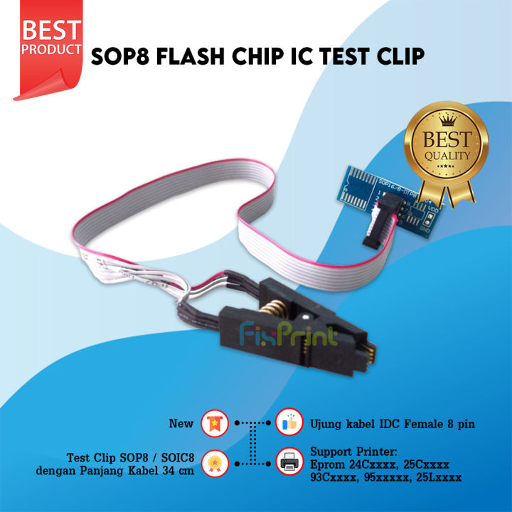 SOP8 Flash Chip, IC Test Clip IC Eprom Eeprom BIOS ROM, Socket ...