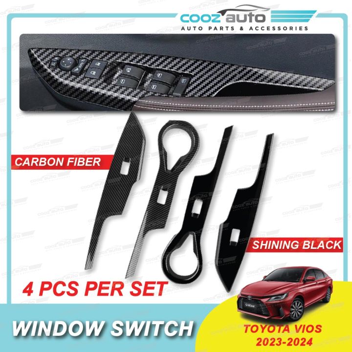 Toyota Vios NEW 2023 - 2024 Car Window Switch Panel Frame Cover Garnish ...