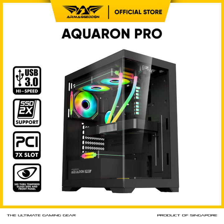 Armaggeddon Aquaron PRO ATX Transparent view Gaming Casing Chassic PC ...