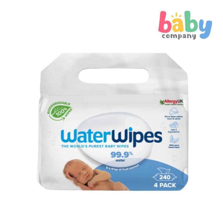 WaterWipes Biodegradable Baby Wipes - 60s, Pack of 4 | Lazada PH