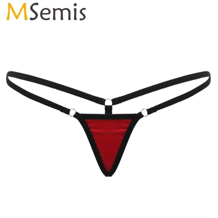 [Hot K] MSemis Women Underwear Erotic Micro Mini Lingerie Super Low ...