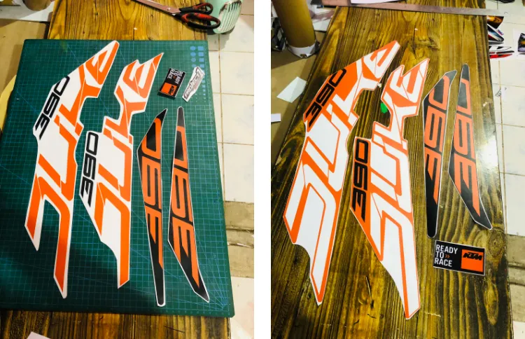 Ktm duke 390 2019 stock decals laminated machine cut sticker | Lazada PH