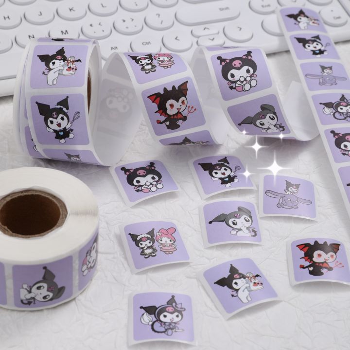 500pcs Sanrio Cartoon Sticker DIY Tape Kuromi Cinnamoroll Ania Anime ...
