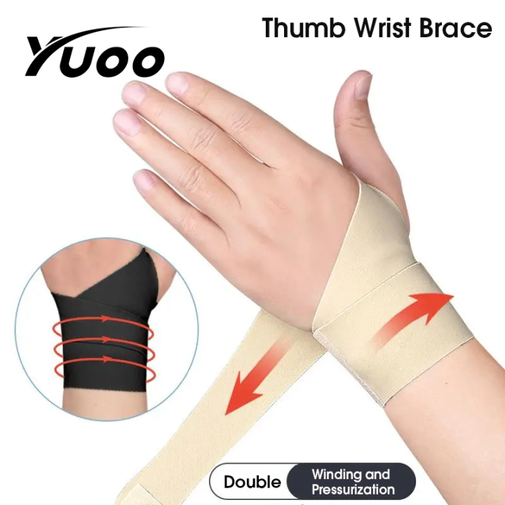 YUOO 1PCS Compression Thumb Wrist Brace Splint Support Breathable ...
