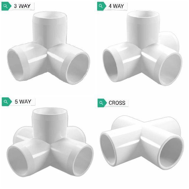 20mm-32mm 3/4/5/6 WAY Cross Joint Fitting Elbow Connector DIY PVC Pipe UPVC Hydroponic system ...