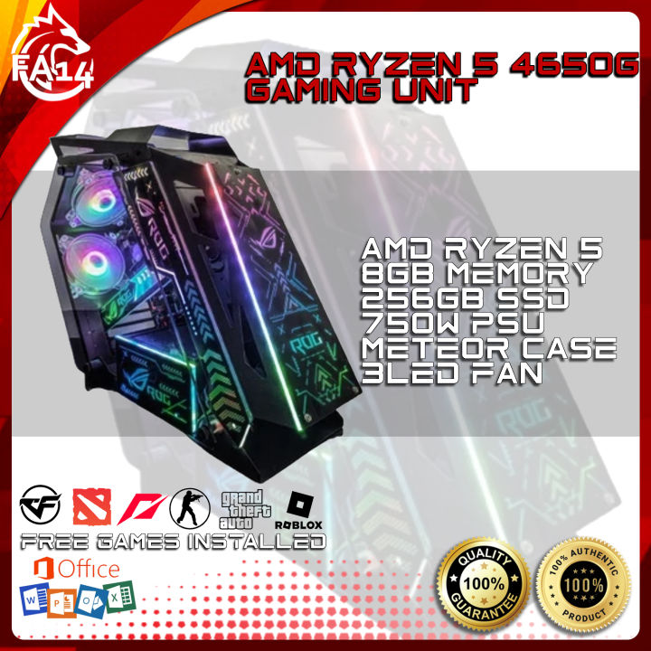 Ryzen 5 4650G │Cyborg Gaming System Unit │8gb ram │ 256gb Ssd │Windows ...