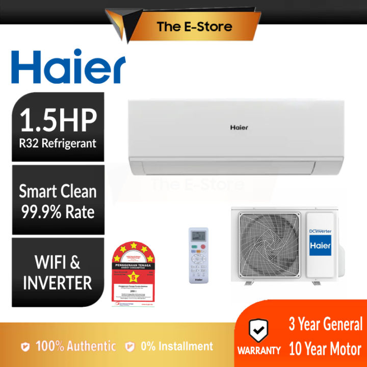 (New) Haier Smart WIFI R32 INVERTER Air Conditioner (1.0HP/1.5HP/2.0HP ...