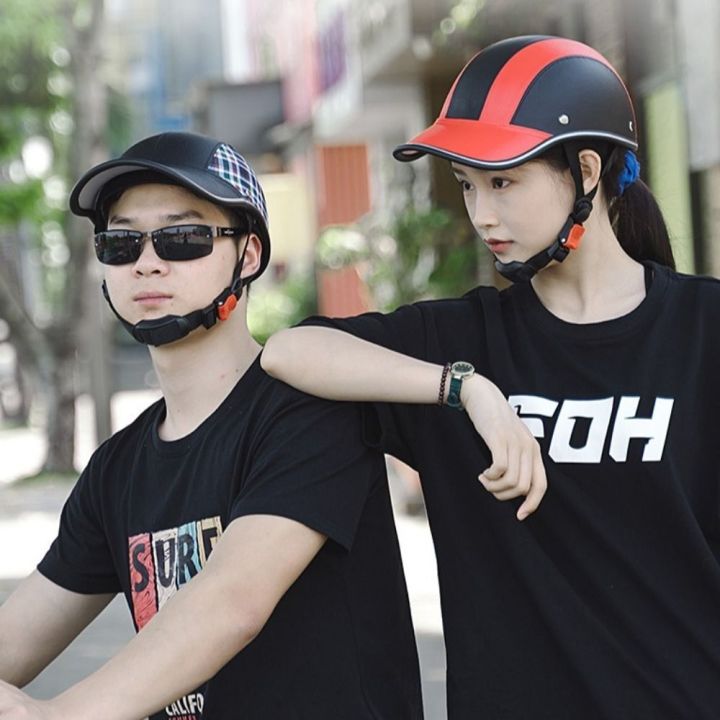 Baseball Cap Style Bicycle Helmet Adjustable Strap Safety Motorcycle ...