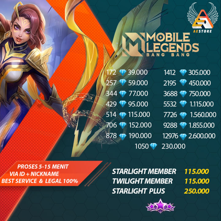 Mobile Legends Diamonds via ID [FAST] | Lazada Indonesia
