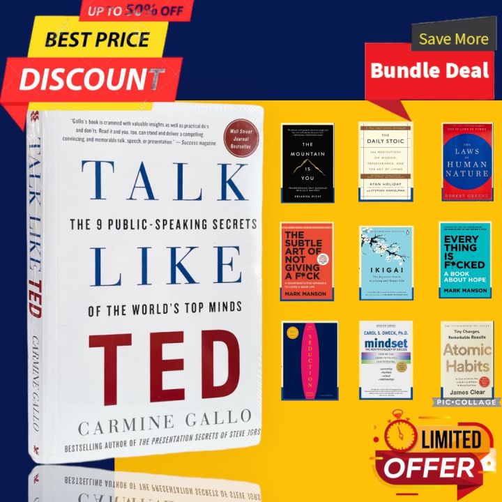 [BUNDLE PROMO] TALK LIKE TED PLUS ONE MOTIVATION OR FICTION BOOK ...