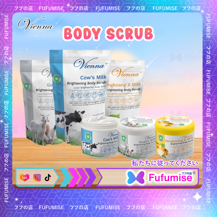 VIENNA Cow's Milk / Bengkoang Brightening Body Scrub / Goat’s Milky ...