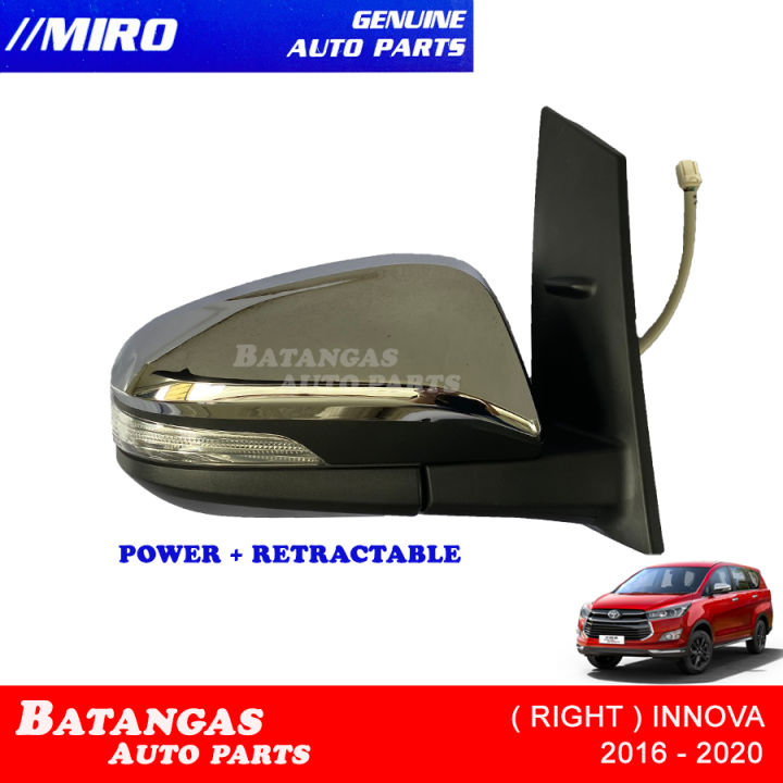 SIDE MIRROR FOR TOYOTA INNOVA 2016-2020 POWER + RETRACTABLE + LAMP ...
