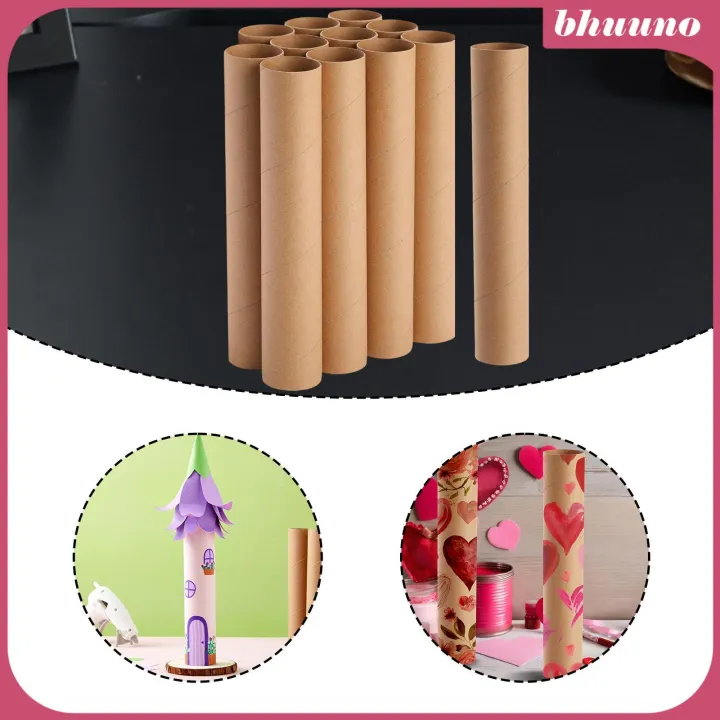 bhuuno 12 Pieces Cardboard Tubes Craft Rolls Eco Friendly Premium Gift ...