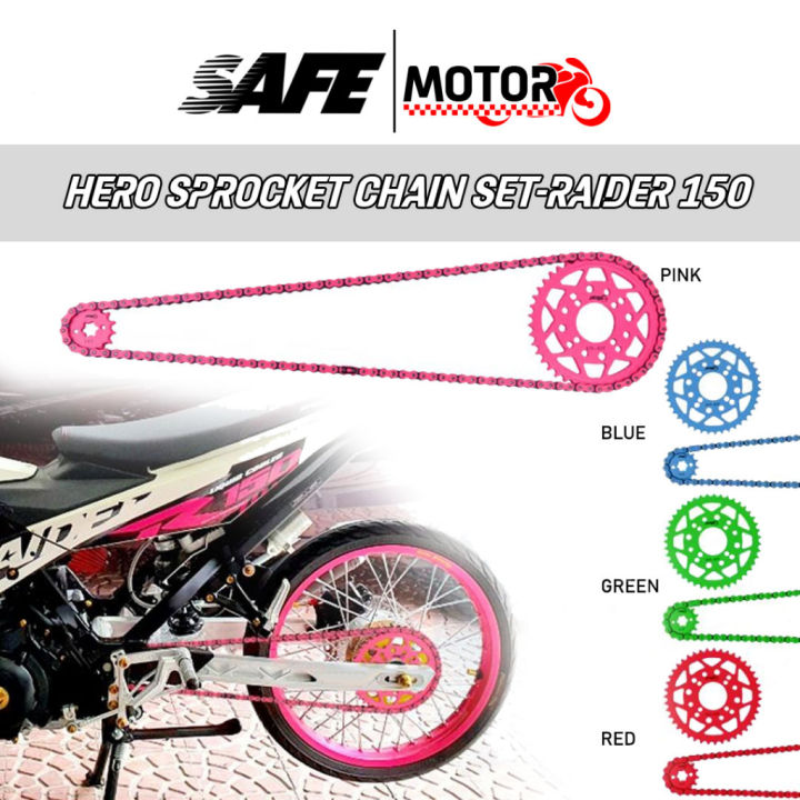 HERO RACING LIGHTEN SPROCKET CHAIN SET FOR SUZUKI RAIDER 150 CARB TYPE ...