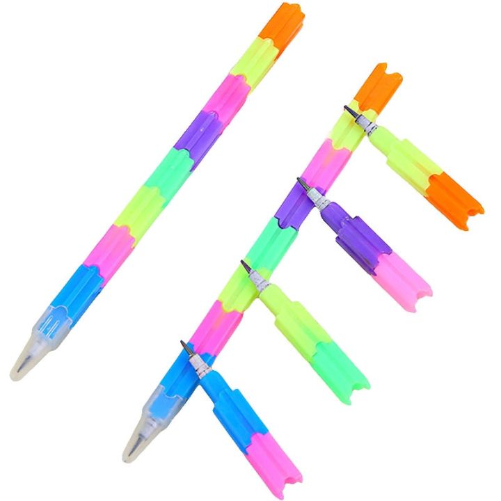 10pcs Creative Rainbow Multifunction Building Blocks 8 Section ...