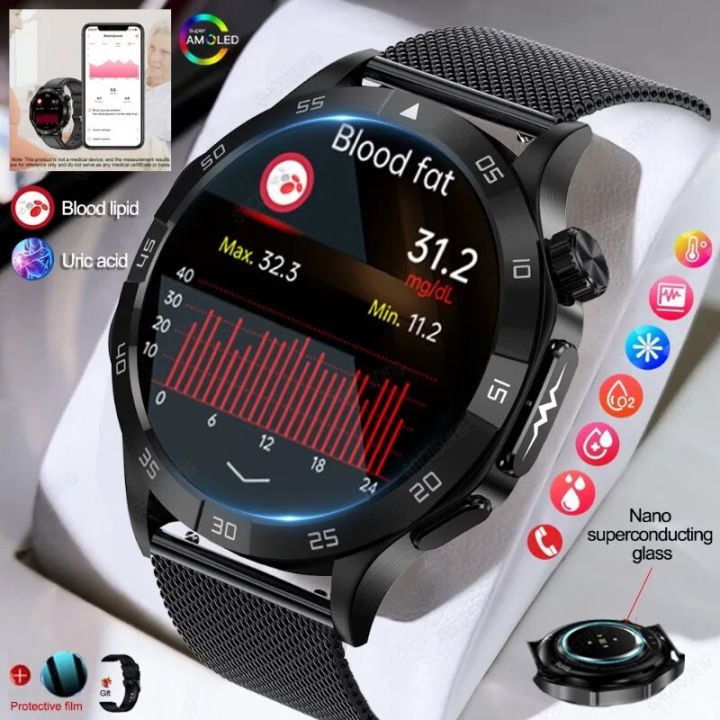 Blood Sugar Smart Watch Blood Lipid Uric Acid Health Monitor Sport ...