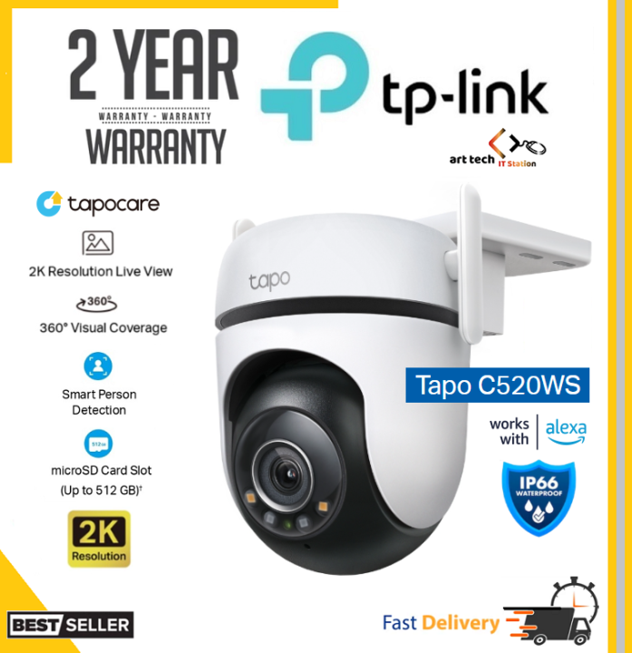 TP-LINK Tapo C520WS Outdoor Pan/Tilt Security Wi-F- Camera | C520W | Lazada