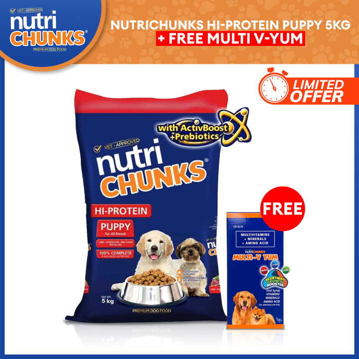 Nutri Chunks Puppy Love Bundle - Hi-Protein Puppy Lamb 5kg with Free ...