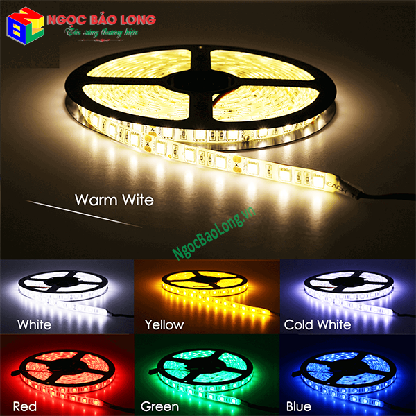 LED dây 5054 không keo(Cuộn dài 5m) Led dây 5054 sáng mạnh trong nhà ...