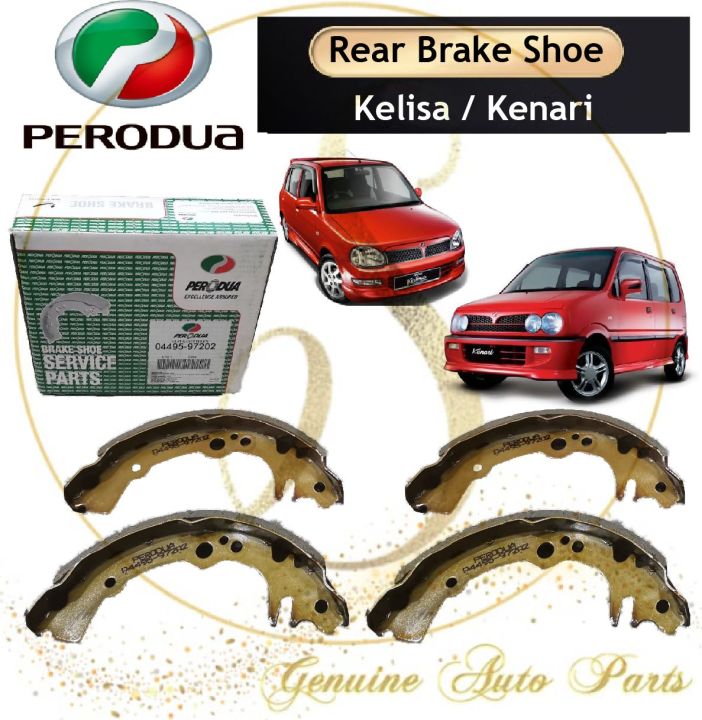 (100% ORIGINAL) Perodua Kelisa Kenari - Genuine Perodua Rear Belakang Brake Shoe Set 04495-97202 ...