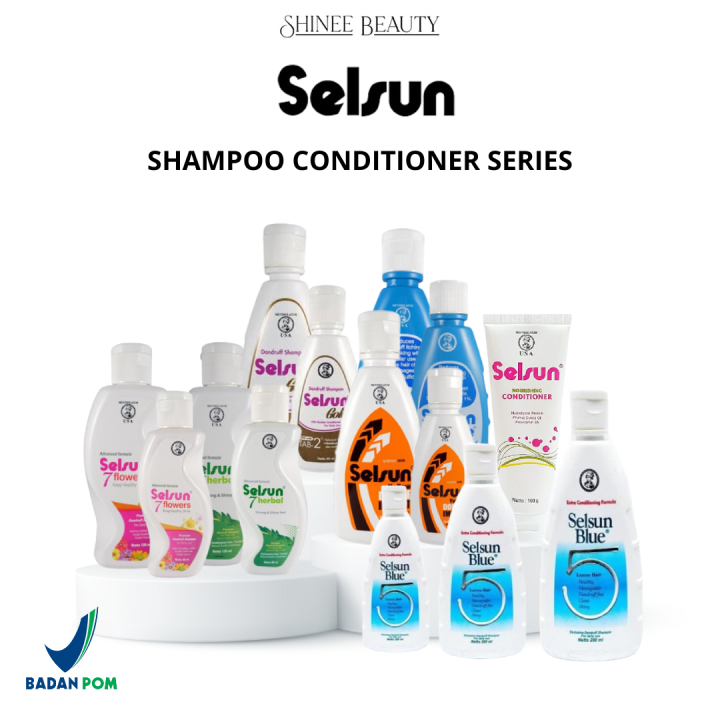 SELSUN Shampoo Conditioner Series | Shampoo Anti Ketombe Blue 5 Yellow ...