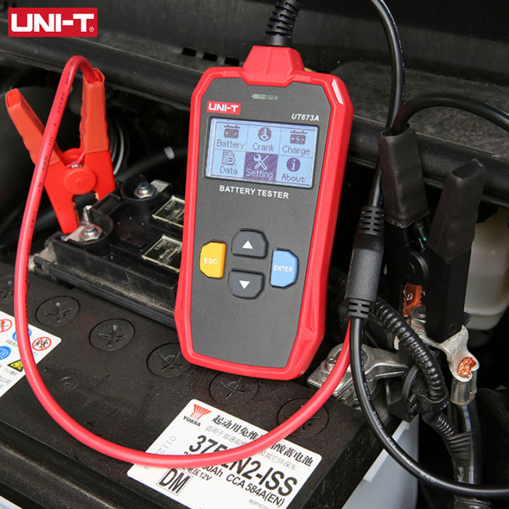 UNI-T Car Battery Tester 12V 24V DC Charger Analyzer UT673A UT675A ...