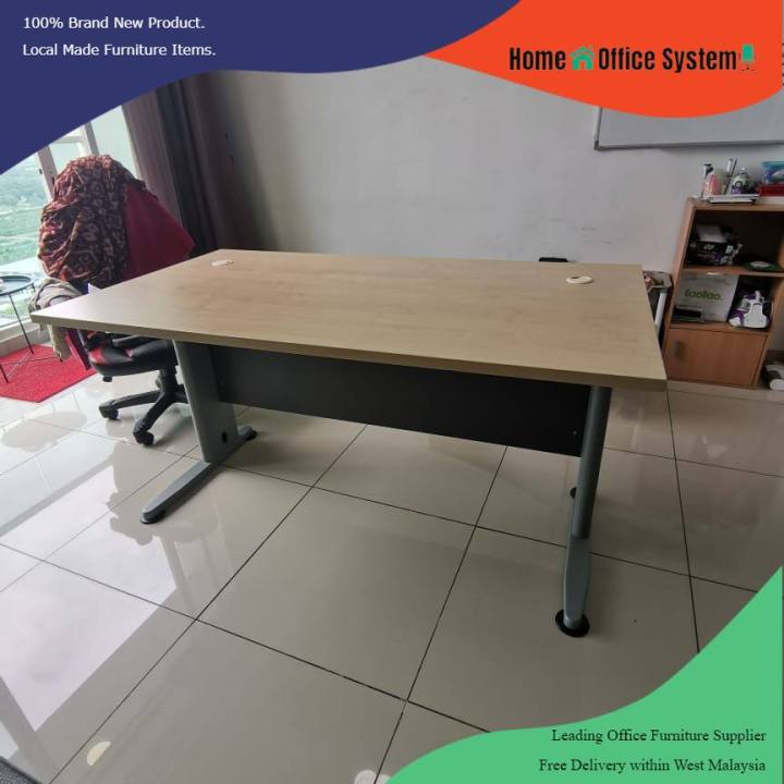 4 Feet Rectangular Shape Office Table with J Metal Leg (120cm x 80 cm x ...