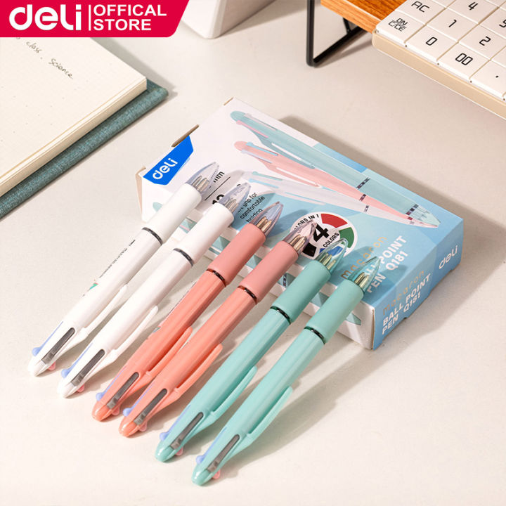Deli Four-color ballpoint pen 1.0mm bullet EQ181 | Lazada PH