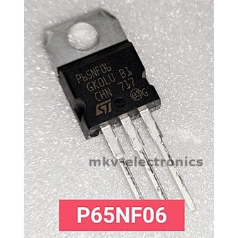 (1ตัว) P65NF06 , STP65NF06 , MOSFET N-Channel 60A 60V TO-220AB อุปกรณ์เครื่องใช้ไฟฟ้า electrical ...
