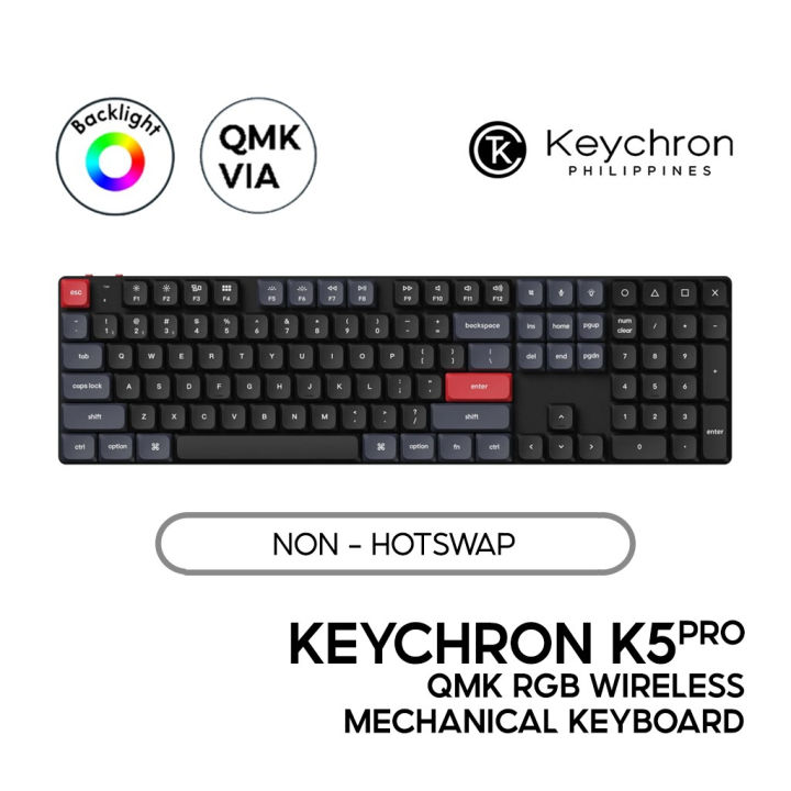 Keychron K5 Pro Mechanical Keyboard (full/104keys, Wired/Bluetooth, RGB ...
