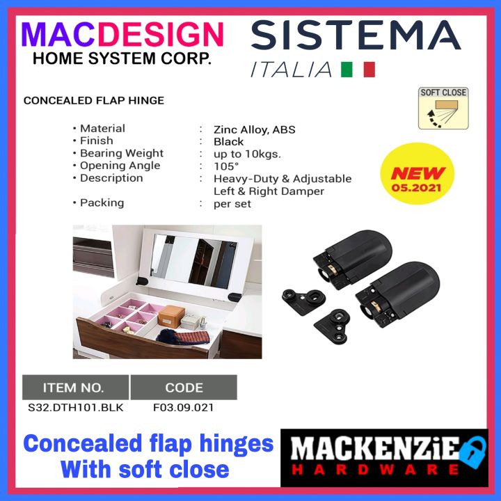 SISTEMA ITALY CONCEALED FLAP HINGE WITH SOFT CLOSE MACDESIGN HOME ...
