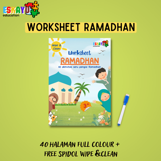 WORKSHEET SPESIAL RAMADHAN / worksheet anak / lembar kerja anak paud tk ...