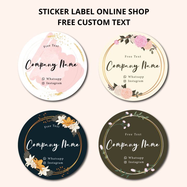 [isi 50 pcs] Sticker Online Shop Custom - Sticker Label - Stiker ...