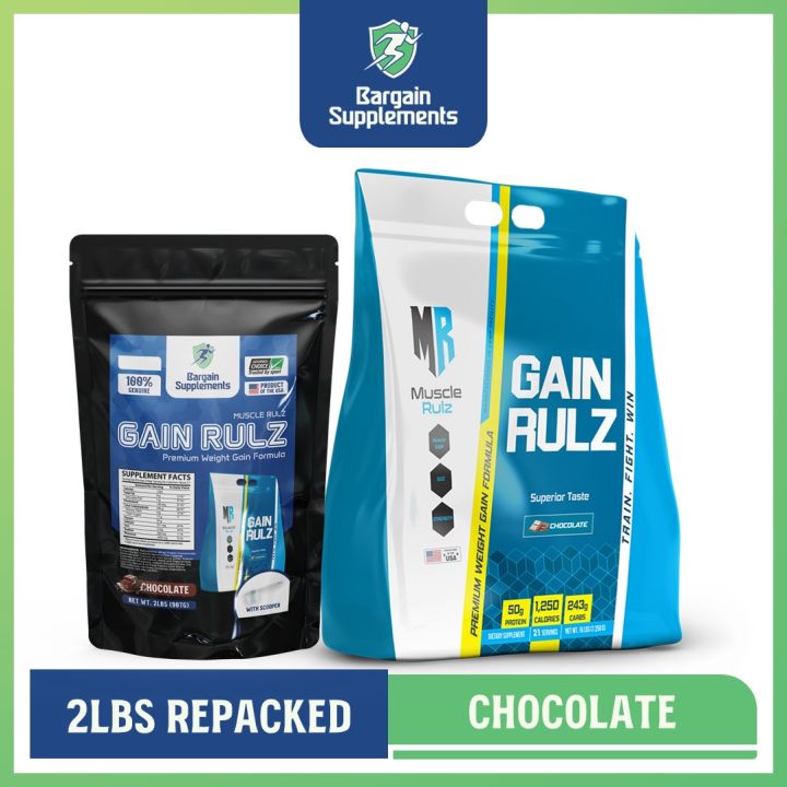 Muscle Rulz Gain Rulz 2lbs (REPACKED) | Mass Gainer | Weight Gainer ...