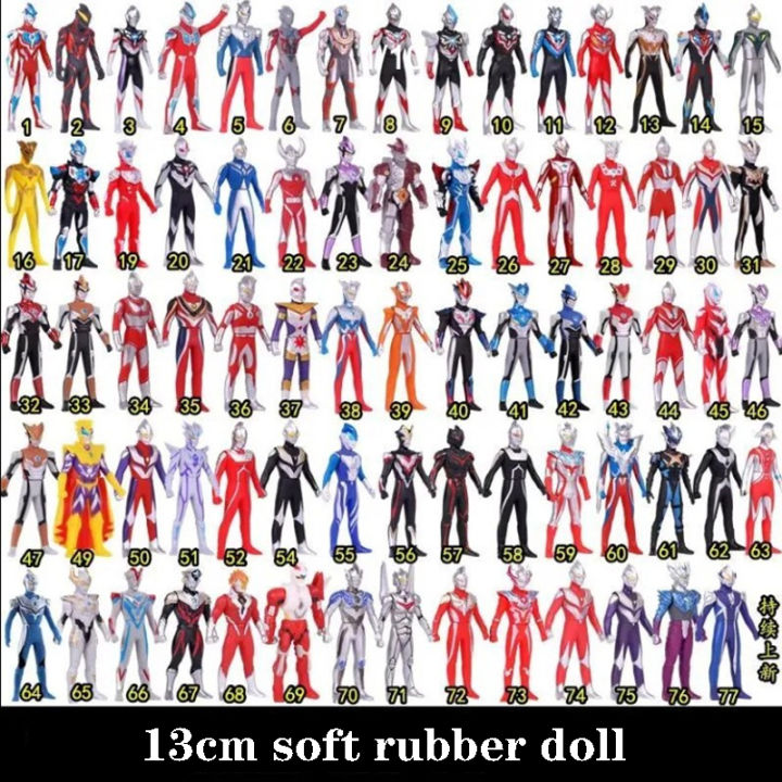 13CM Ultraman Soft Rubber Taiga Fuma Titas Galaxy Zero Tiga Kids Toy Birthday Present|อุลตร้าแมน ...