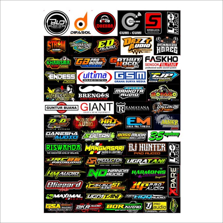 Stiker Sound System / Sound Balap - dapat 55 Sticker - Faskho Brewog ...