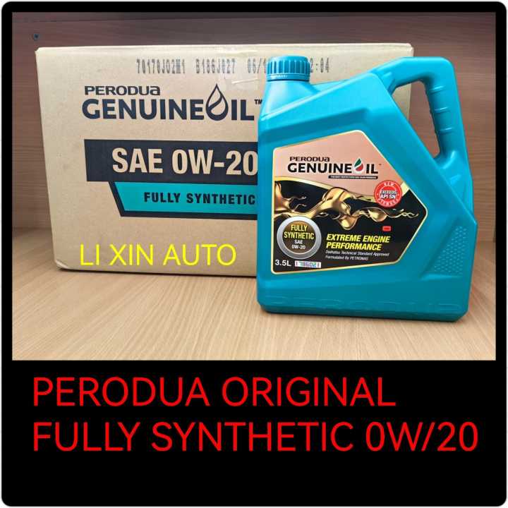 PERODUA ORIGINAL FULLY SYNTHETIC SAE 0W/20 ENGINE OIL NEW PACKING | Lazada