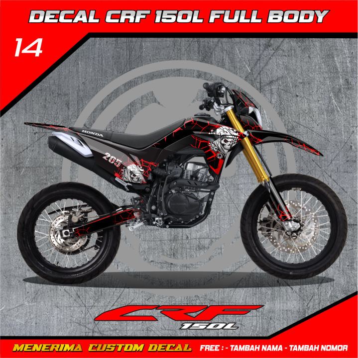 Decal Stiker Crf 150 L Full Body Supermoto Putih | Lazada Indonesia