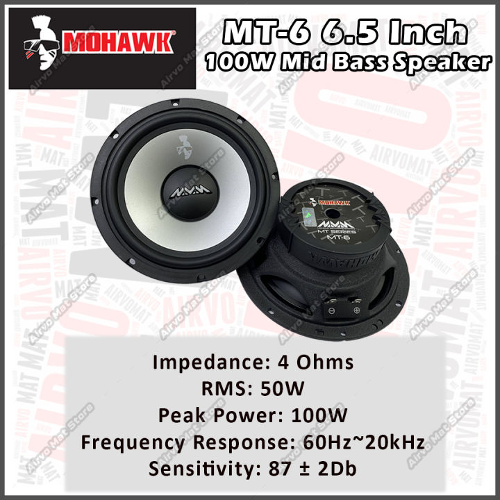 100% ORIGINAL MOHAWK MT SERIES 6.5" SPEAKER MT-6 Mid Bass Speaker / MT ...