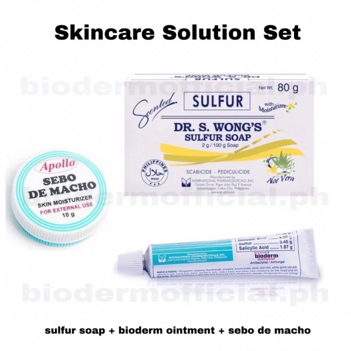 Dr. Wong's Bioderm ointment, Sulfur Soap, and Sebo de Macho - Skincare ...