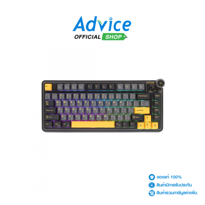 WIRELESS/BLUETOOTH KEYBOARD AULA AU75 BLACK STAR-SWITCH | Lazada.co.th