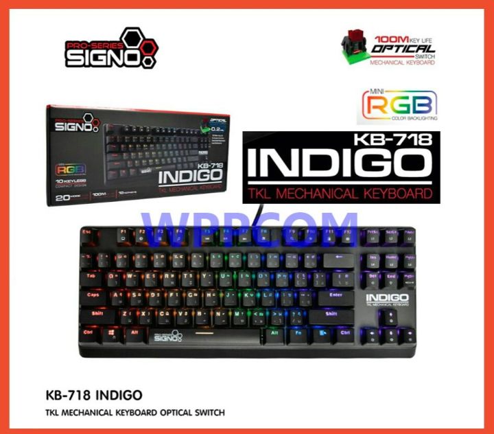 Signo KB-718 Indigo mini RGB Mechanical TKL Gaming Keyboard #คีย์บอร์ดเกมมิ่ง #ประกันศูนย์ 1 ปี ...