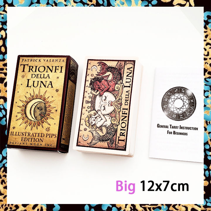 Trionfi Della Luna ไพ่ทาโรต์ | กับหนังสือคู่มือกระดาษ | ขนาดใหญ่มาตรฐาน ...