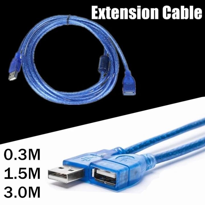 USB 2.0 Male To Female Extension Cable Data Sync Extender Cord 0.3m 1 ...