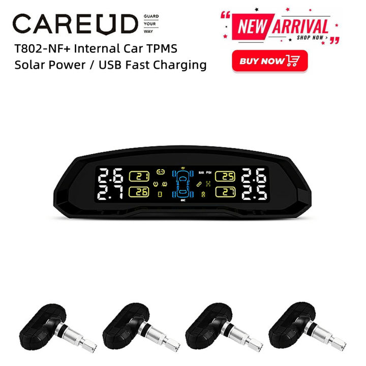 CAREUD T802C-NF+ Car TPMS Wireless LCD Display Car Internal Car Tire ...