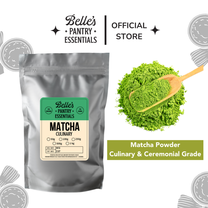 Belle's Matcha Powder Culinary and Ceremonial Grade (Unsweetened) 50g-1kg | Lazada PH