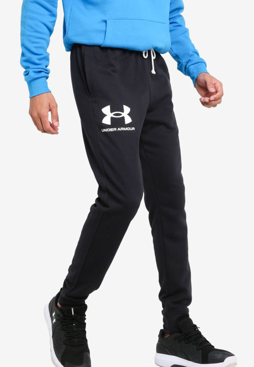 Under Armour Rival Terry Jogger for Men - Black/Black/Metallic Silver | Lazada PH