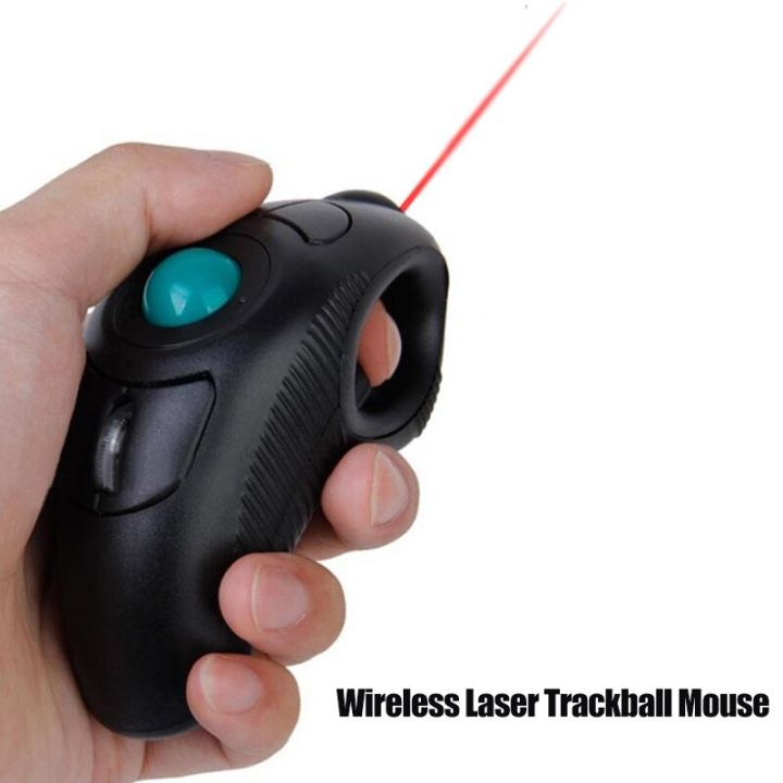Trackball Mouse Wireless Digital 2.4GHz Thumb-Controlled Mause 10M ...