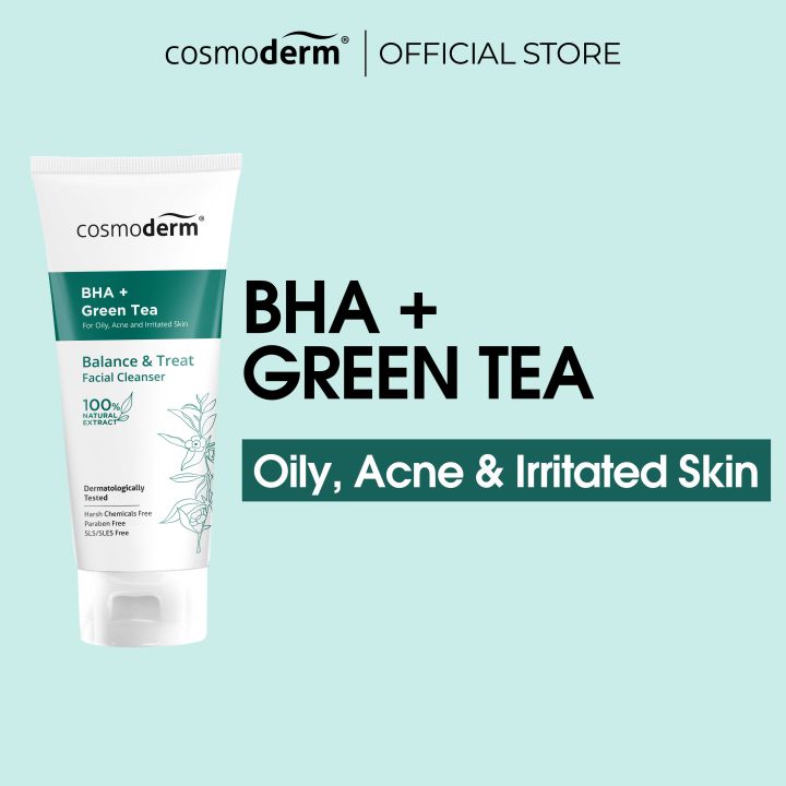 Cosmoderm Balance and Treat Facial Cleanser 100 ml (Green Tea Extract ...